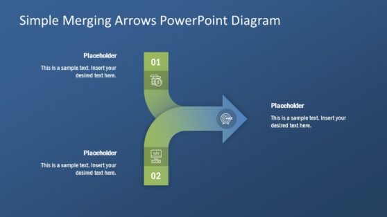 Converging PowerPoint 2 Arrow - SlideModel
