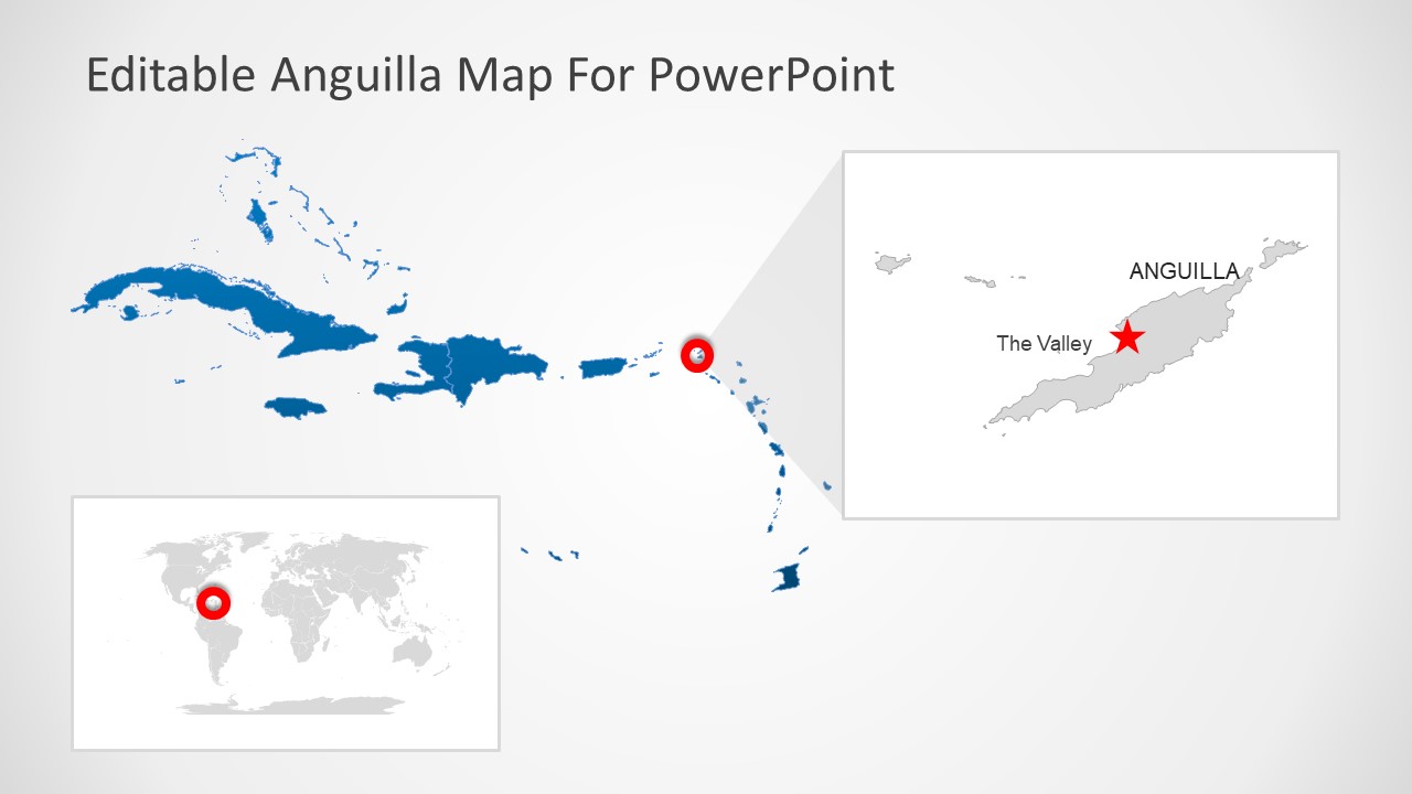 Anguilla PowerPoint Map - SlideModel