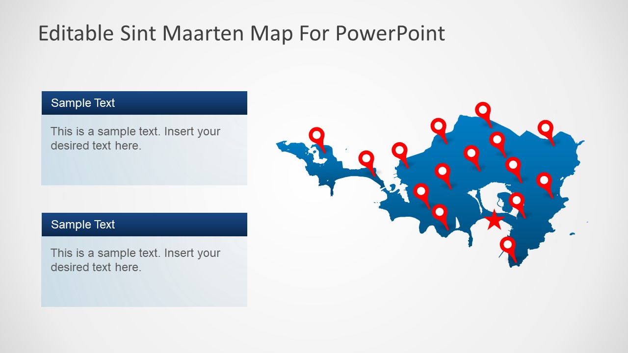Sint Maarten Powerpoint Map Slidemodel