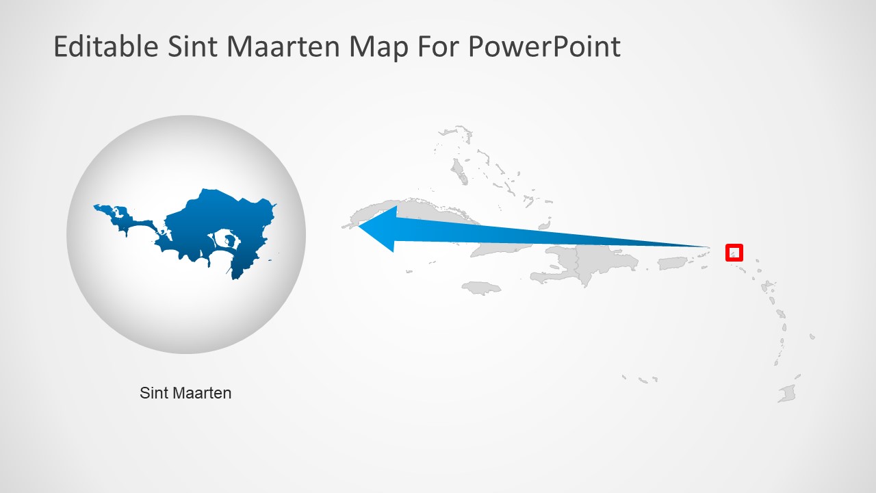 Sint Maarten Powerpoint Map Slidemodel