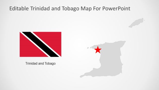 PowerPoint Map Template of Trinidad and Tobago - SlideModel