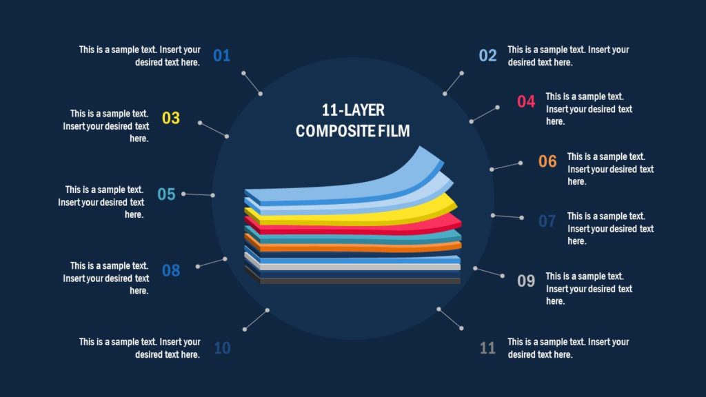 Layered PowerPoint 11 Segments - SlideModel