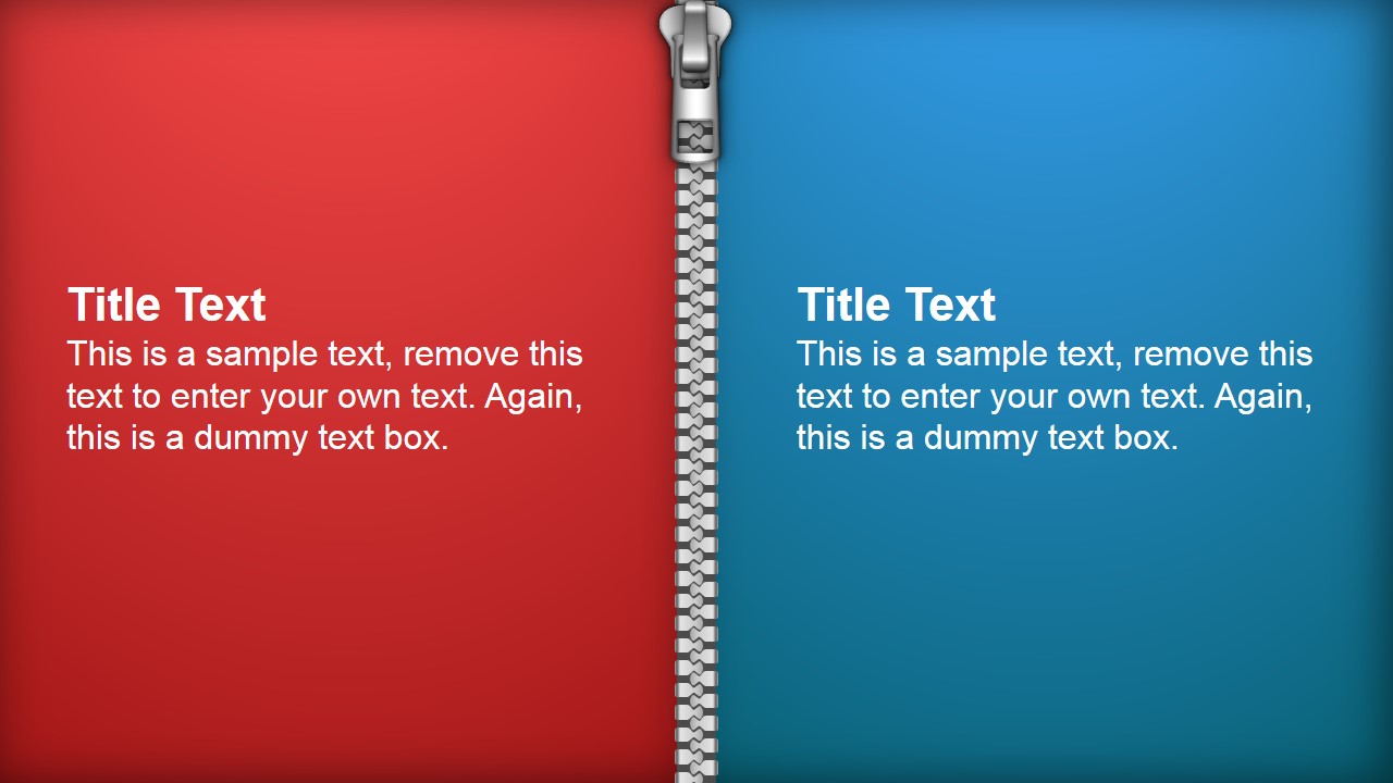 Zipper PowerPoint Shapes - SlideModel