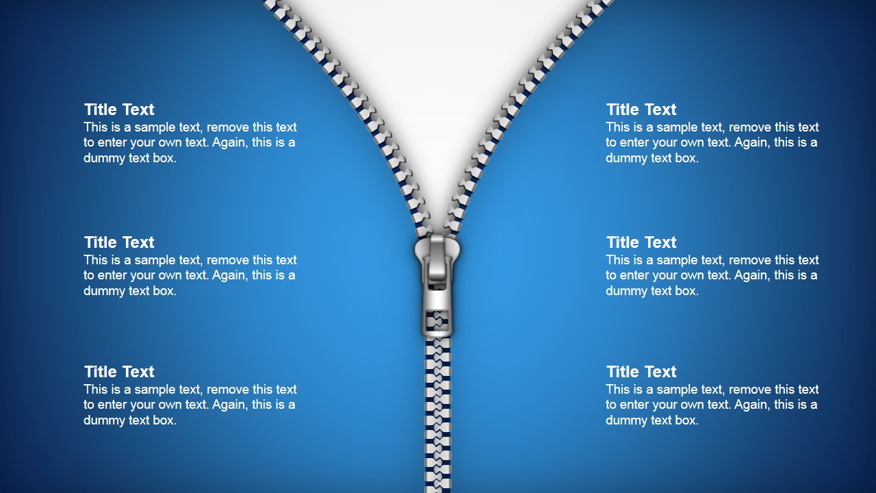 Zipper PowerPoint Shapes - SlideModel