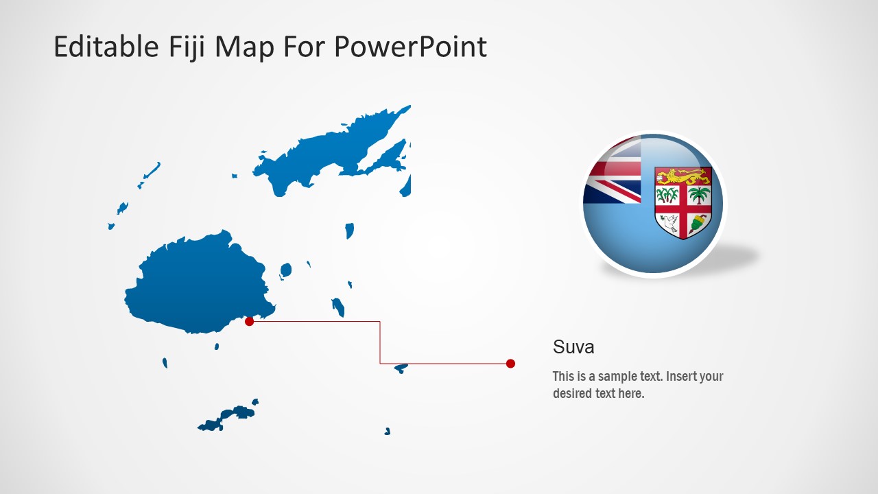 Editable Fiji Map for PowerPoint - SlideModel
