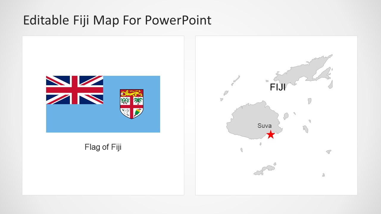 Editable Fiji Map for PowerPoint - SlideModel