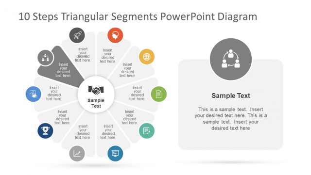 9 Step Triangular Segments PowerPoint - SlideModel