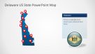 PowerPoint Map of Delaware State - SlideModel