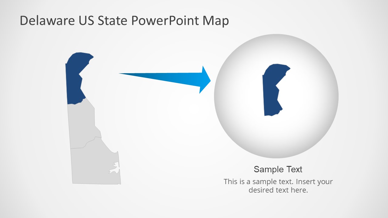 Editable Delaware US State PowerPoint Map & Presentation Slides