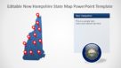 Blue Map of New Hampshire PowerPoint - SlideModel