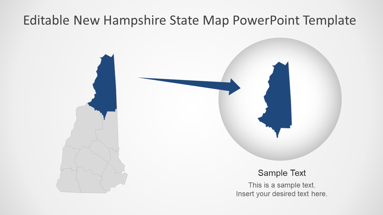Editable New Hampshire Map for PowerPoint - SlideModel
