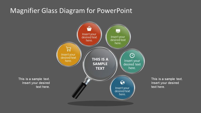 5-Step Magnifying Glass PowerPoint Slide - SlideModel