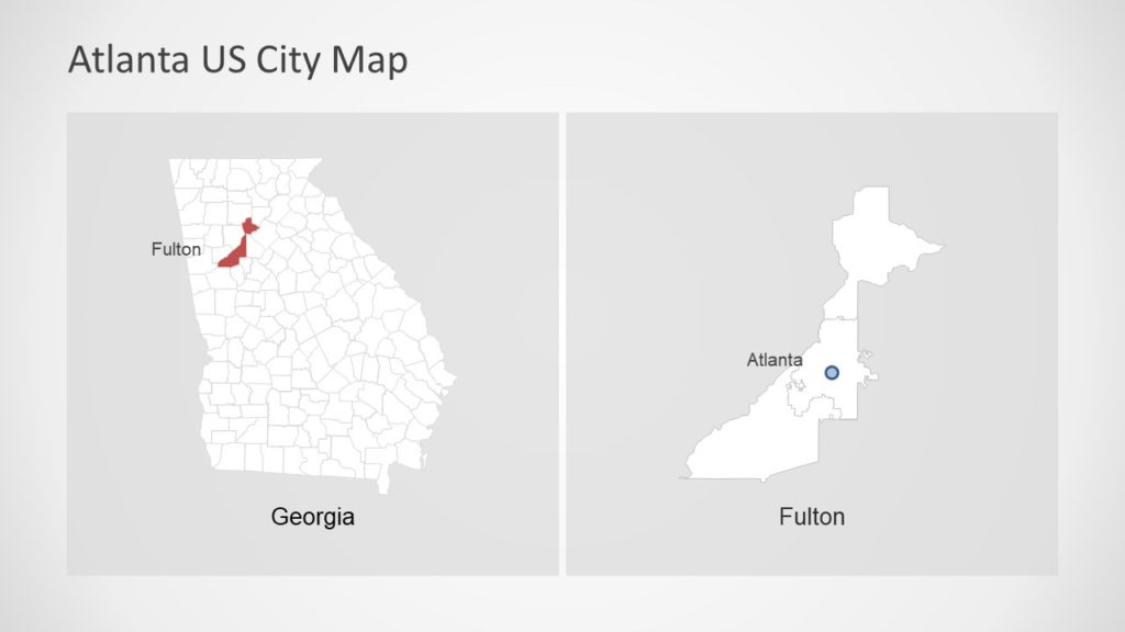 Georgia Map Atlanta City Map Template - SlideModel
