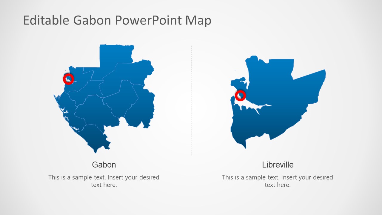 Editable Gabon PowerPoint Map