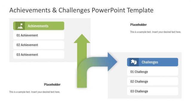 PowerPoint Achievements and Challenges Arrow - SlideModel