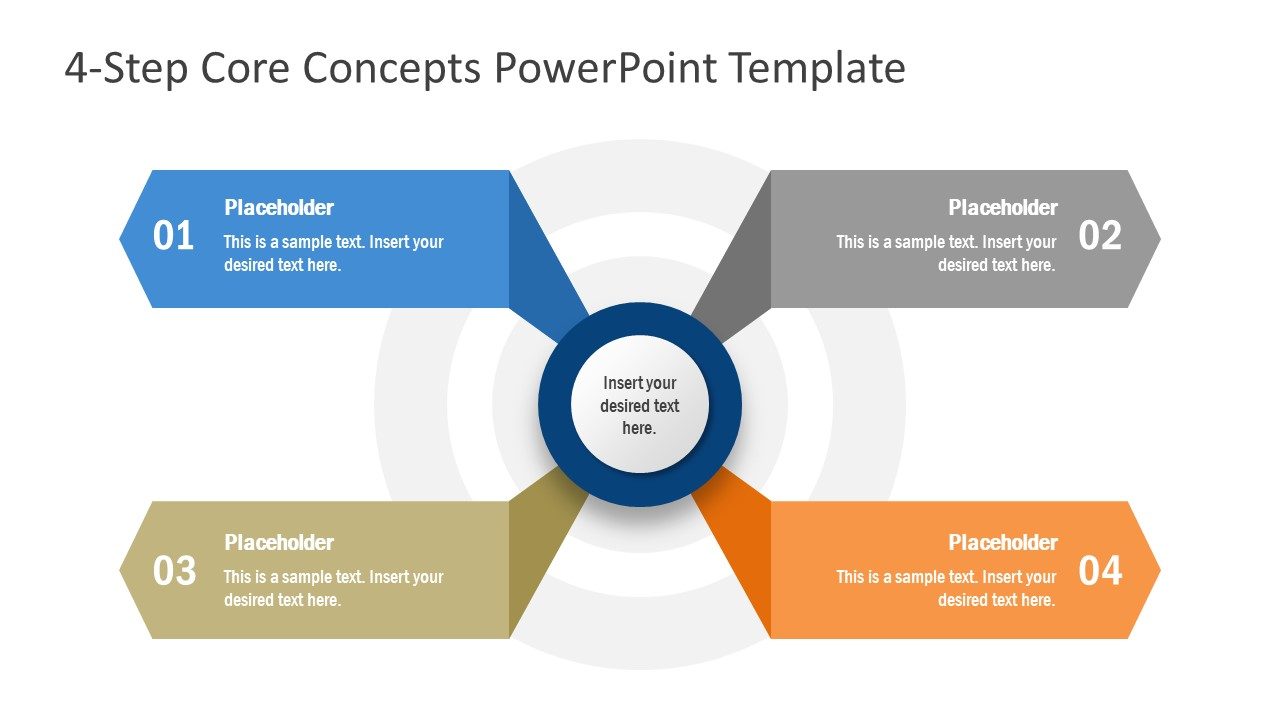 4 Steps Core PowerPoint Diagram - SlideModel