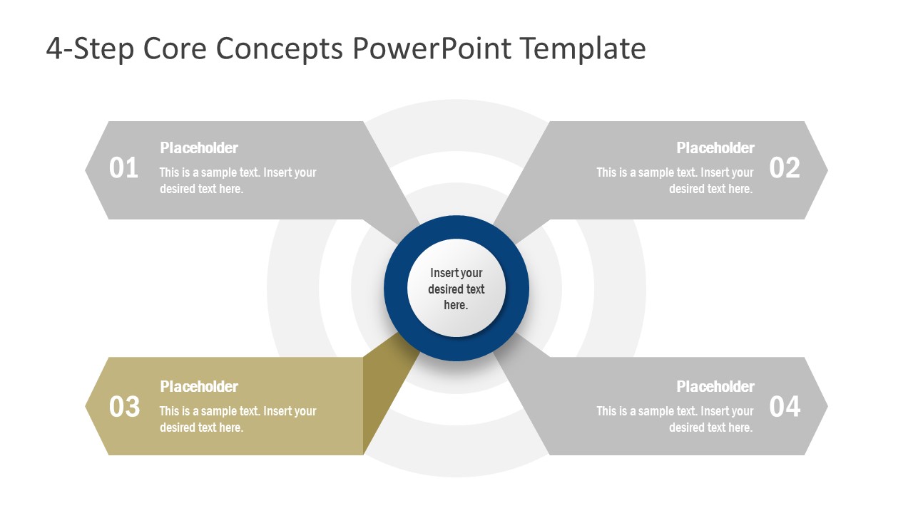 4-Step Core Concept PowerPoint Template - SlideModel