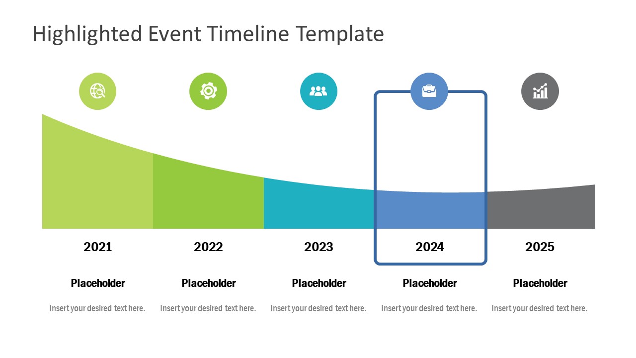 Highlighted Event Timeline PowerPoint Template - SlideModel
