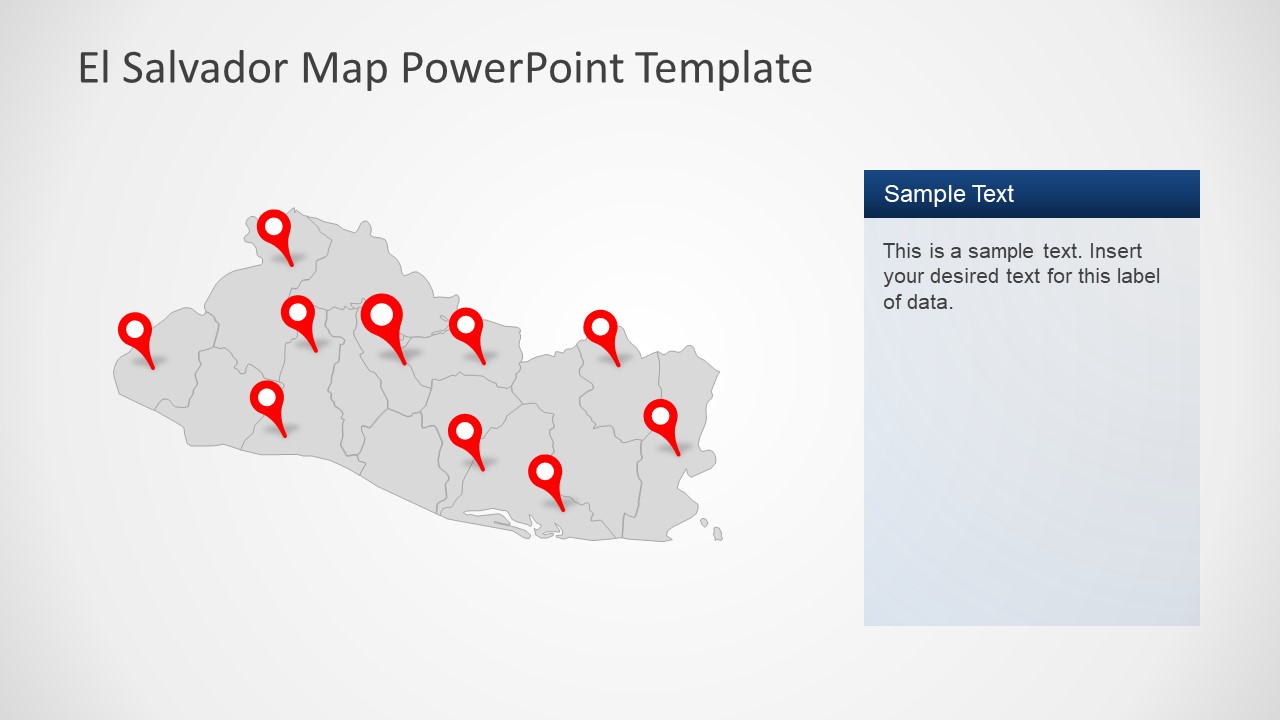 Editable El Salvador Map PowerPoint Template - SlideModel