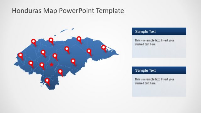 Editable Honduras Country Map Template - SlideModel