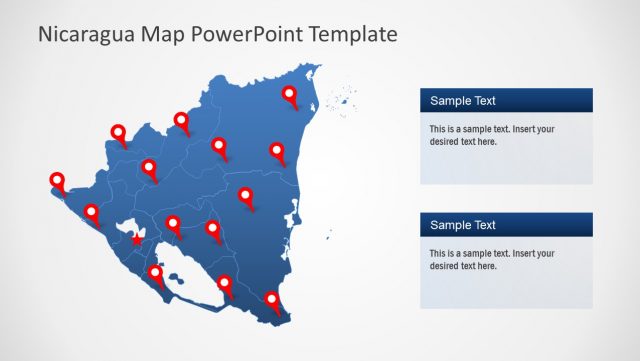 Editable Nicaragua Map Template Design - SlideModel