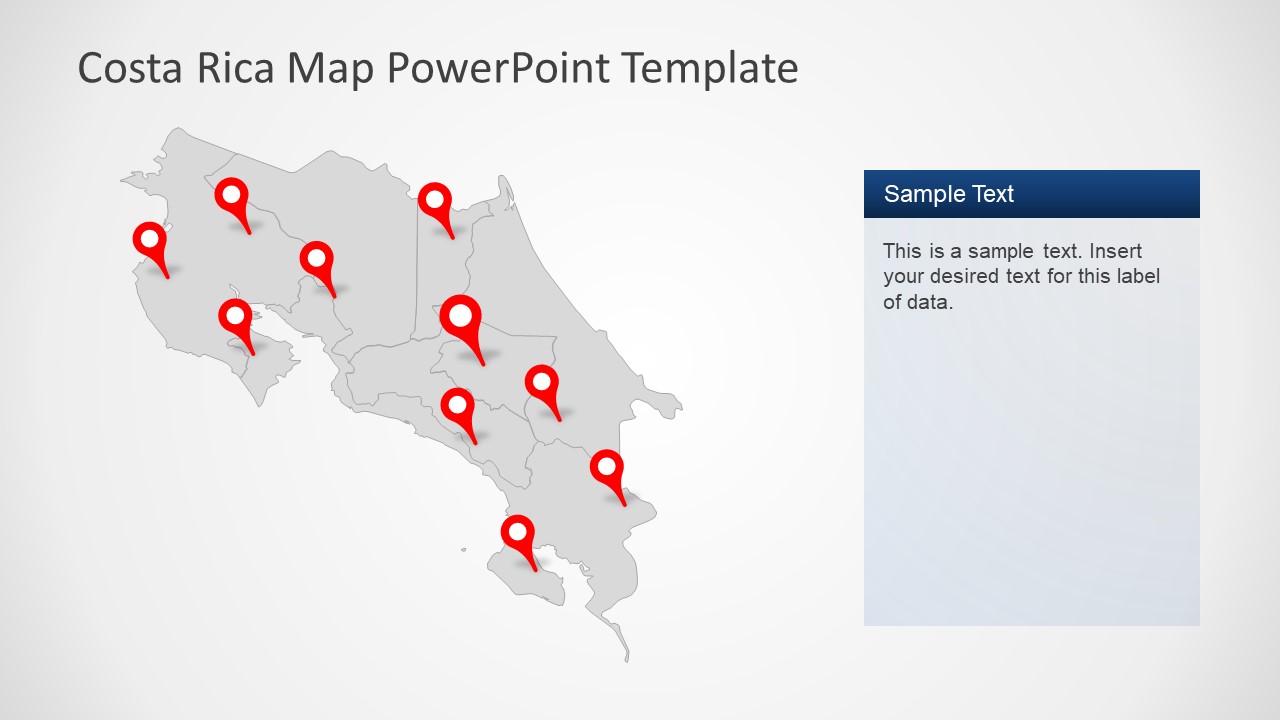 Editable Costa Rica Map PowerPoint Template - SlideModel