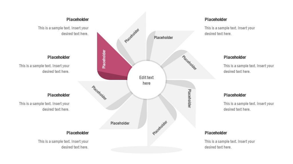 8 Segments of Pinwheel PowerPoint - SlideModel