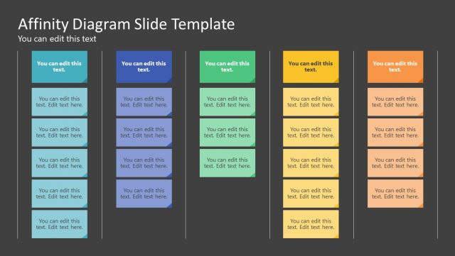 Arranged Data Elements Slide- Affinity Model - SlideModel