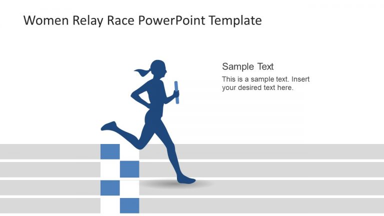 Relay Race Winning PowerPoint Finish Line - SlideModel