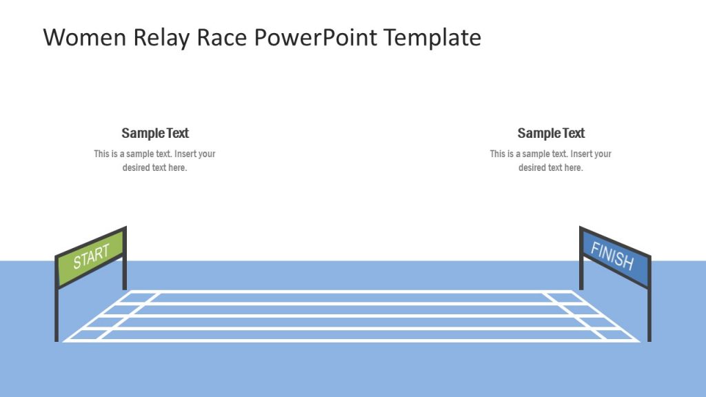 Start Finish Relay Race PowerPoint - SlideModel
