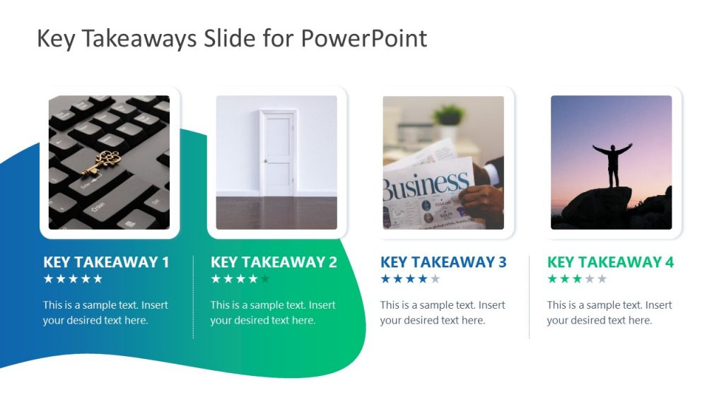 4 Segments of Key Takeaways Presentation - SlideModel
