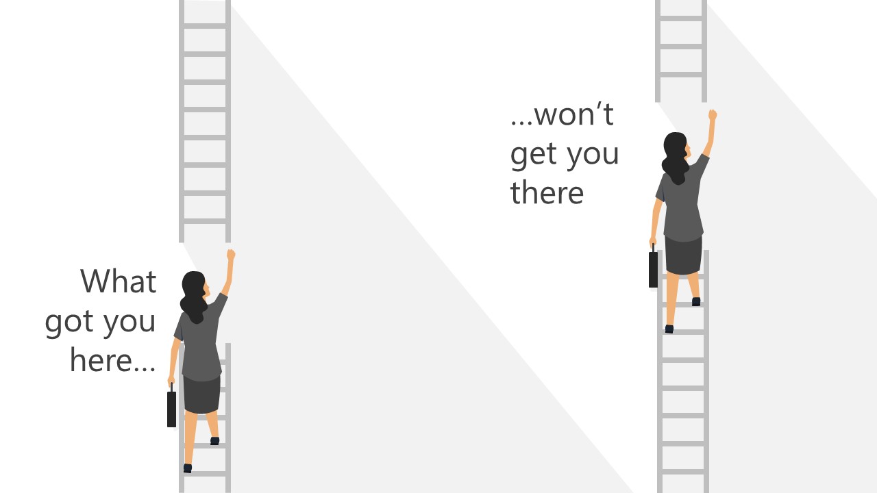 Climb the Ladder PowerPoint Template - SlideModel