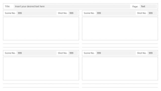 4 Frames per Page Storyboard PowerPoint Template Slide - SlideModel