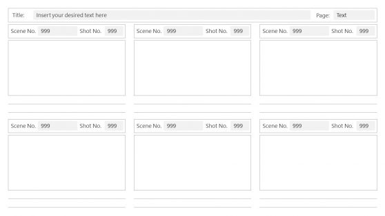6 Frames per Page Storyboard PowerPoint Template Slide - SlideModel