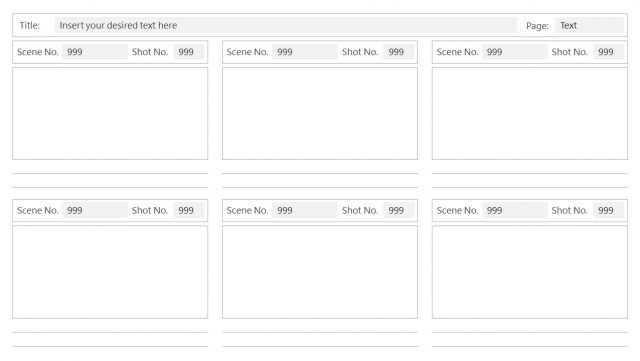 6 Frames per Page Storyboard PowerPoint Template Slide - SlideModel