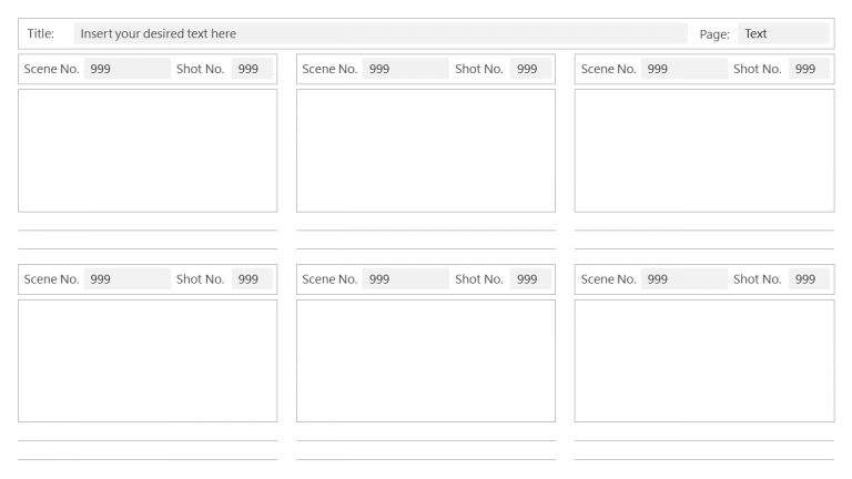 6 Frames per Page Storyboard PowerPoint Template Slide - SlideModel