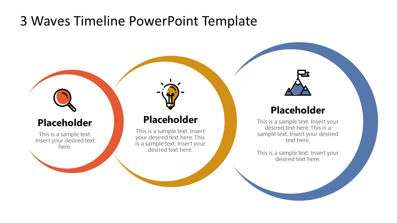 3 Waves PowerPoint Template - SlideModel