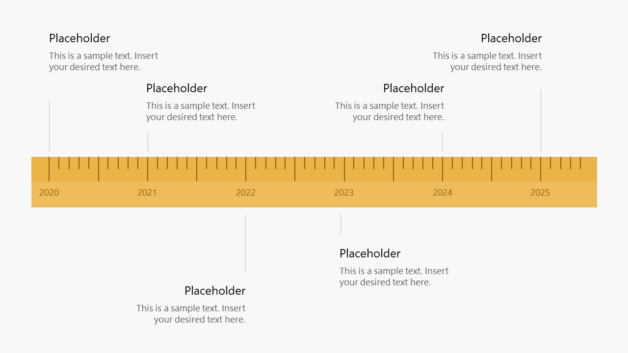 Presentation of Ruler Shape Timeline Diagram - SlideModel Presentation of Ruler Shape Timeline Diagram - SlideModel