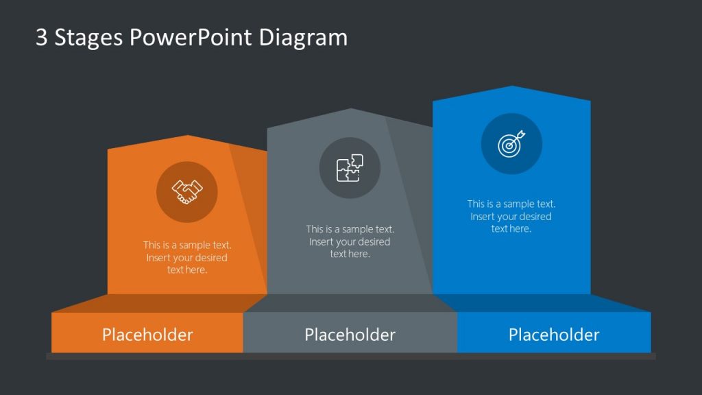 3 Level 3 Stage Chevron PowerPoint Diagram - SlideModel