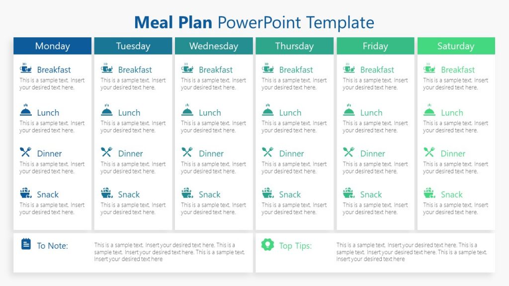 Meal Plan 1-Page PowerPoint - SlideModel