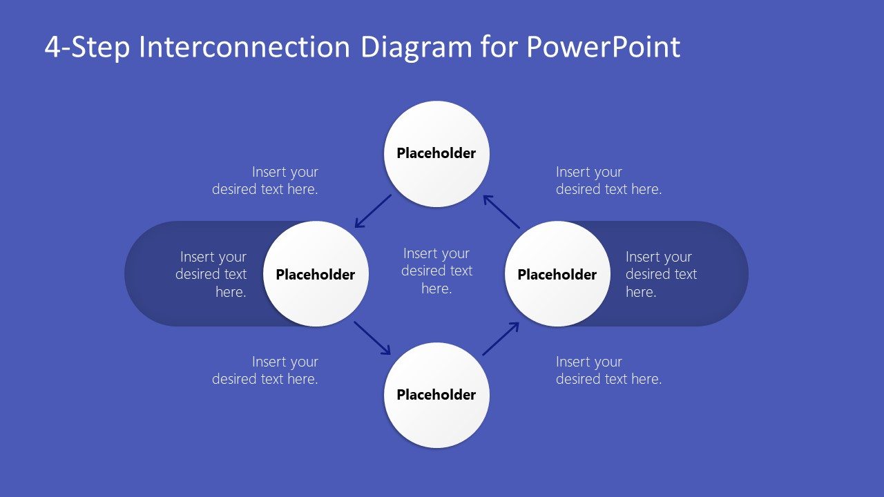 4 Steps Interconnected PowerPoint Diagram - SlideModel