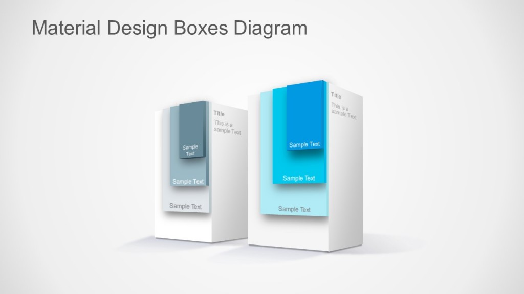 Material Design Editable Layered Boxes for PowerPoint - SlideModel