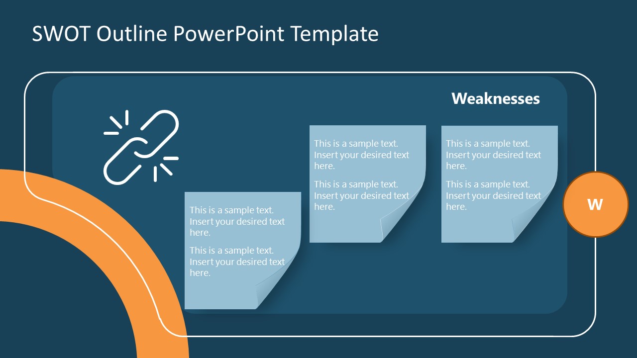 Outline SWOT Analysis PowerPoint Template - SlideModel