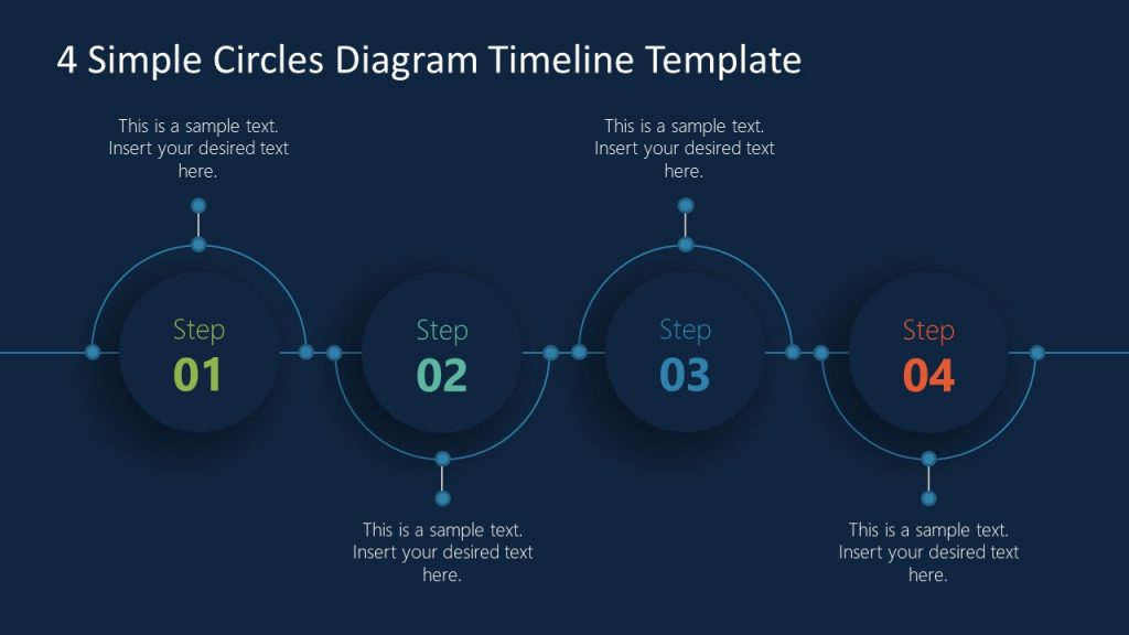 4 Steps Horizontal Timeline PowerPoint - SlideModel
