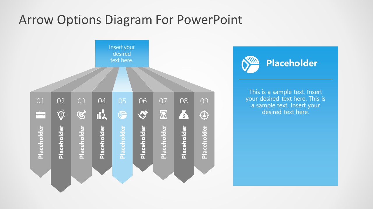 9 Steps Arrows Bars PowerPoint Diagram - SlideModel