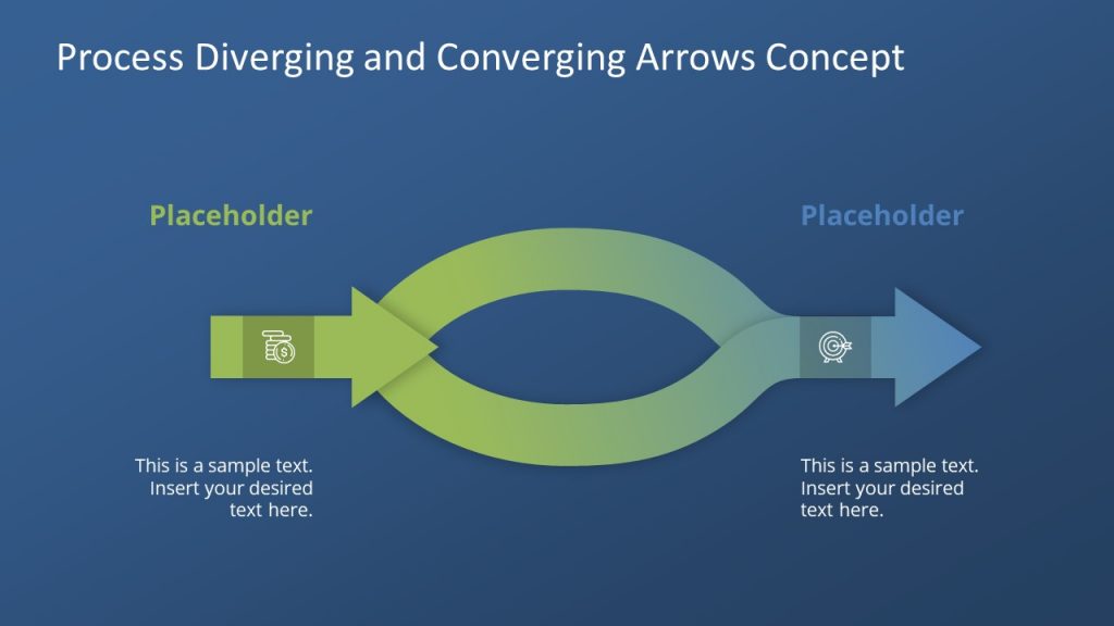 PowerPoint Diagram of Converging and Diverging Arrows - SlideModel