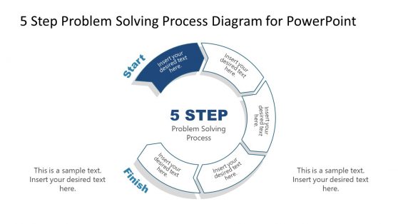 Step 1 of 5 Steps Problem Solving Diagram Template - SlideModel