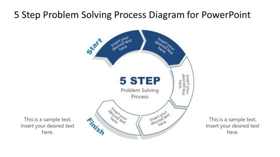 Step 2 of 5 Steps Problem Solving Diagram Template - SlideModel