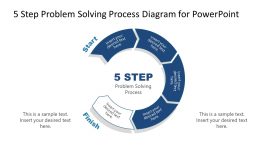 Step 4 of 5 Steps Problem Solving Diagram Template - SlideModel
