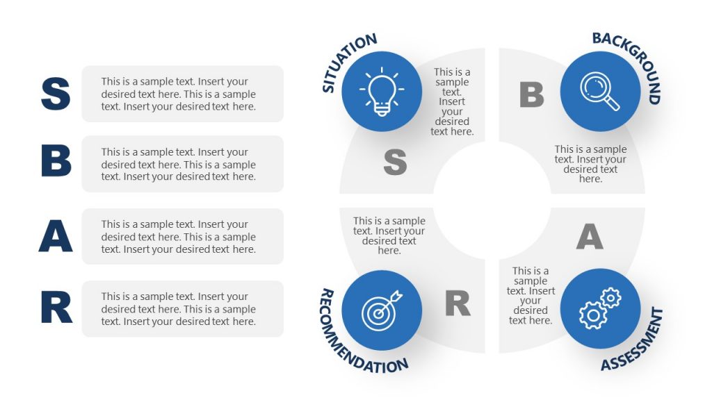 4 Steps SBAR Diagram Process Cycle PPT - SlideModel